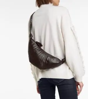 LEMAIRE Small Leather Shoulder Bag - Brown
