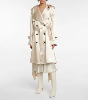 Paris Texas Croc-effect Knee-high Leather Boots - White