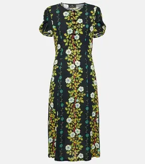 Etro Floral Print Midi Dress