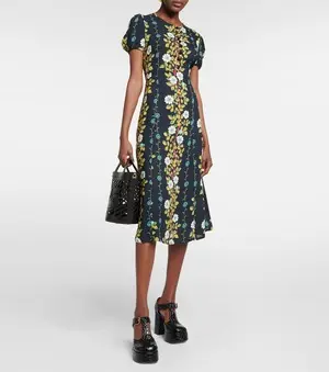 Etro Floral Print Midi Dress