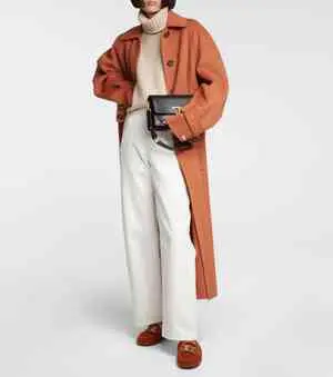 TOD'S Embellished Shearling Loafers - Brown