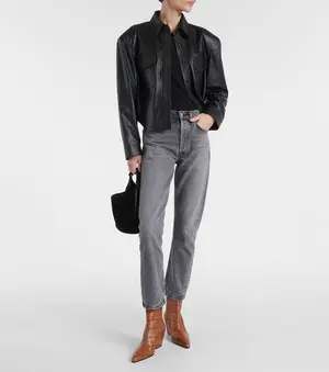 Paris Texas Jane Croc-effect Leather Boots
