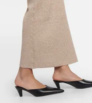 TOTEME Knitted Off-shoulder Midi Dress