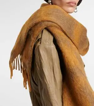 Acne Studios Logo Wool-blend Scarf