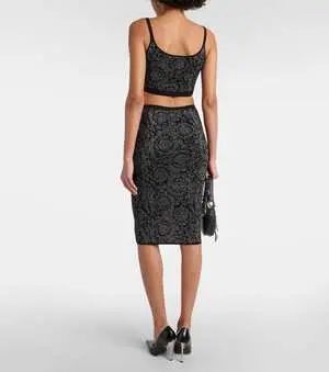 Versace La Greca Medusa '95 Knit Crop Top