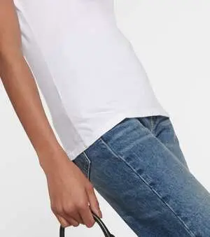 NILI LOTAN Mariela Cotton Jersey T-shirt - White