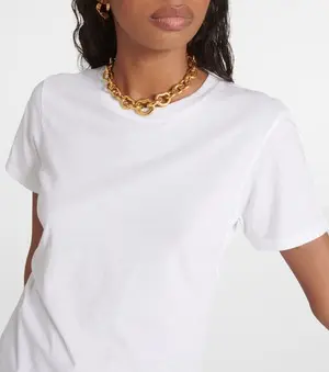 NILI LOTAN Mariela Cotton Jersey T-shirt - White