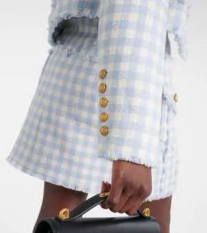 Balmain Checked Cotton-blend Tweed Jacket