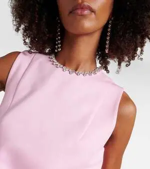 AREA Crystal-embellished Cutout Mini Dress - Pink