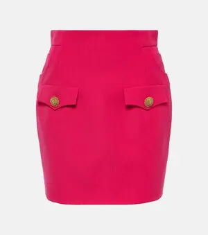 Balmain Virgin Wool Miniskirt