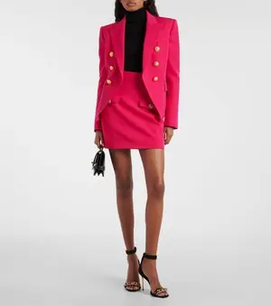 Balmain Virgin Wool Miniskirt