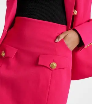 Balmain Virgin Wool Miniskirt