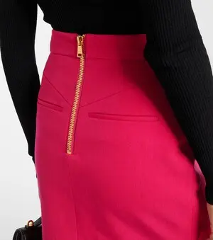 Balmain Virgin Wool Miniskirt