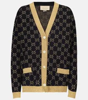 Gucci Cotton-blend Lamé Cardigan