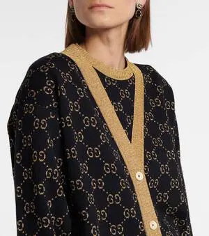 Gucci Cotton-blend Lamé Cardigan