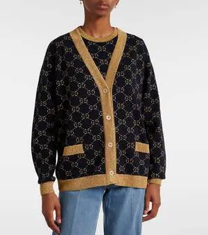 Gucci Cotton-blend Lamé Cardigan