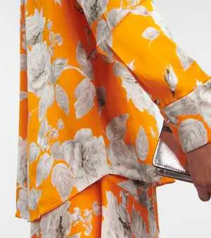 Erdem Lillia Floral Satin Blouse