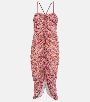 MARANT ETOILE Falone Printed Georgette Midi Dress