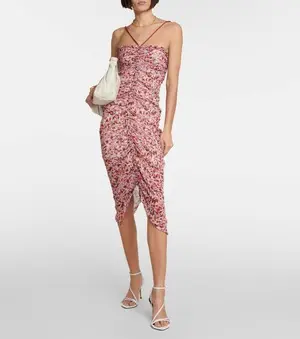 MARANT ETOILE Falone Printed Georgette Midi Dress