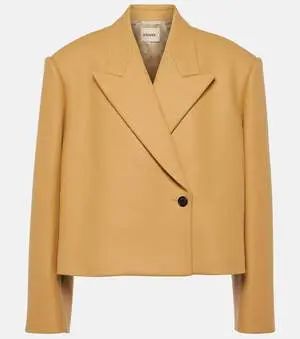 Khaite Raymond Cropped Jacket - Beige