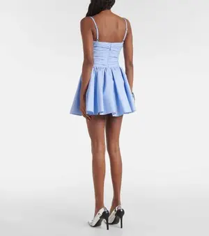 AREA Cutout Cotton-blend Mini Dress
