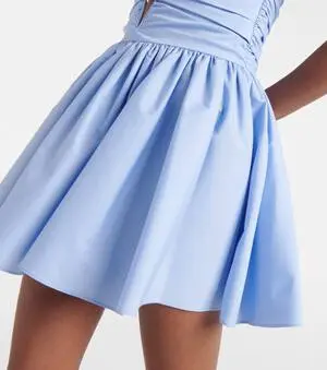 AREA Cutout Cotton-blend Mini Dress