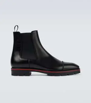 CHRISTIAN LOUBOUTIN Melon Leather Chelsea Boots