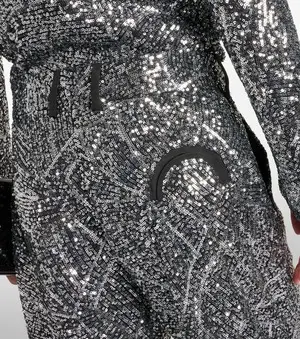 BLAZÉ MILANO Sequined Straight Pants - Silver
