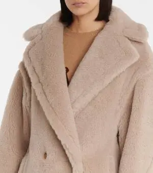 Max Mara Tedgirl Alpaca-blend Coat - Pink