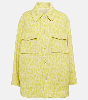 Isabel Marant Printed Virgin Wool Overshirt - Yellow