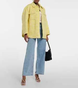 Isabel Marant Printed Virgin Wool Overshirt - Yellow