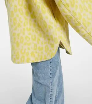 Isabel Marant Printed Virgin Wool Overshirt - Yellow