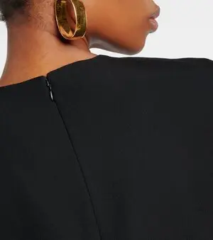 TOTEME Satin-trimmed Crepe Top