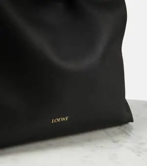 Loewe Flamenco Xl Leather Clutch - Black