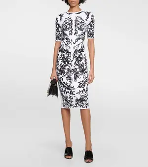 Alaïa Printed Midi Dress