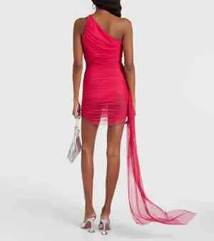 THE SEI One-shoulder Ruched Mini Dress