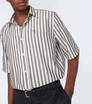 Acne Studios Oversized Striped Shirt - Black