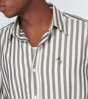 Acne Studios Oversized Striped Shirt - Black