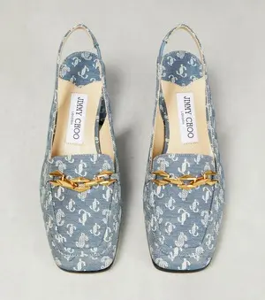 JIMMY CHOO Diamond Tilda 45 Slingback Pumps - Blue
