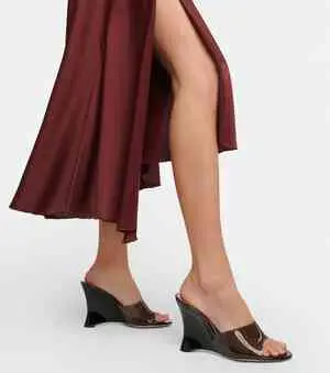 GIANVITO ROSSI Wedge Leather Sandals