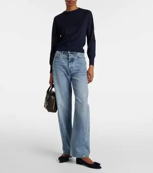 GIANVITO ROSSI Camden Suede Ballet Flats - Blue