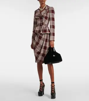 VIVIENNE WESTWOOD Archive Medium Velvet Shoulder Bag
