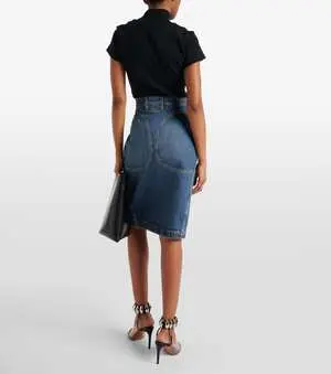 Alaïa Denim Pencil Skirt