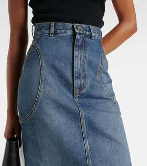 Alaïa Denim Pencil Skirt