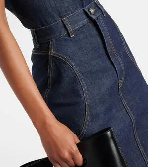 Alaïa Denim Pencil Skirt