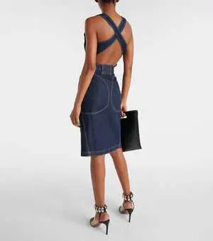 Alaïa Denim Pencil Skirt