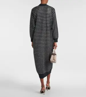 Brunello Cucinelli Striped Cotton Cardigan