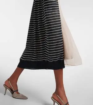 Brunello Cucinelli Striped Cotton Cardigan