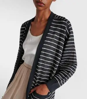 Brunello Cucinelli Striped Cotton Cardigan
