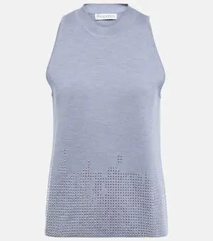 JW Anderson Embellished Wool Top - Grey